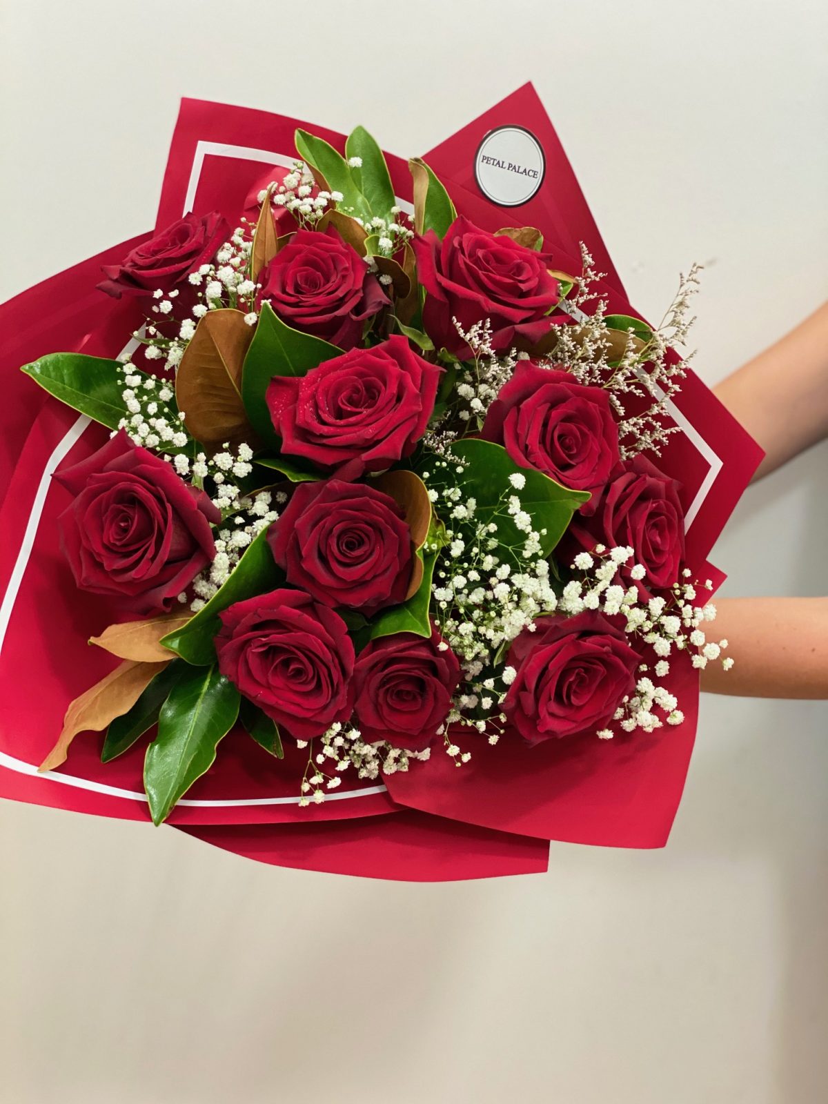 Dozen Romance Red Roses Bouquet – Petal Palace